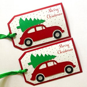 Car Christmas Gift Tags, Christmas Tags, Christmas Favor Tags, Holiday ...