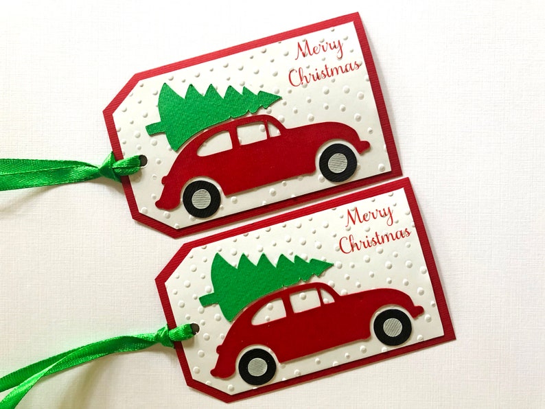 Car Christmas Gift Tags Christmas Tags Christmas Favor Tags - Etsy