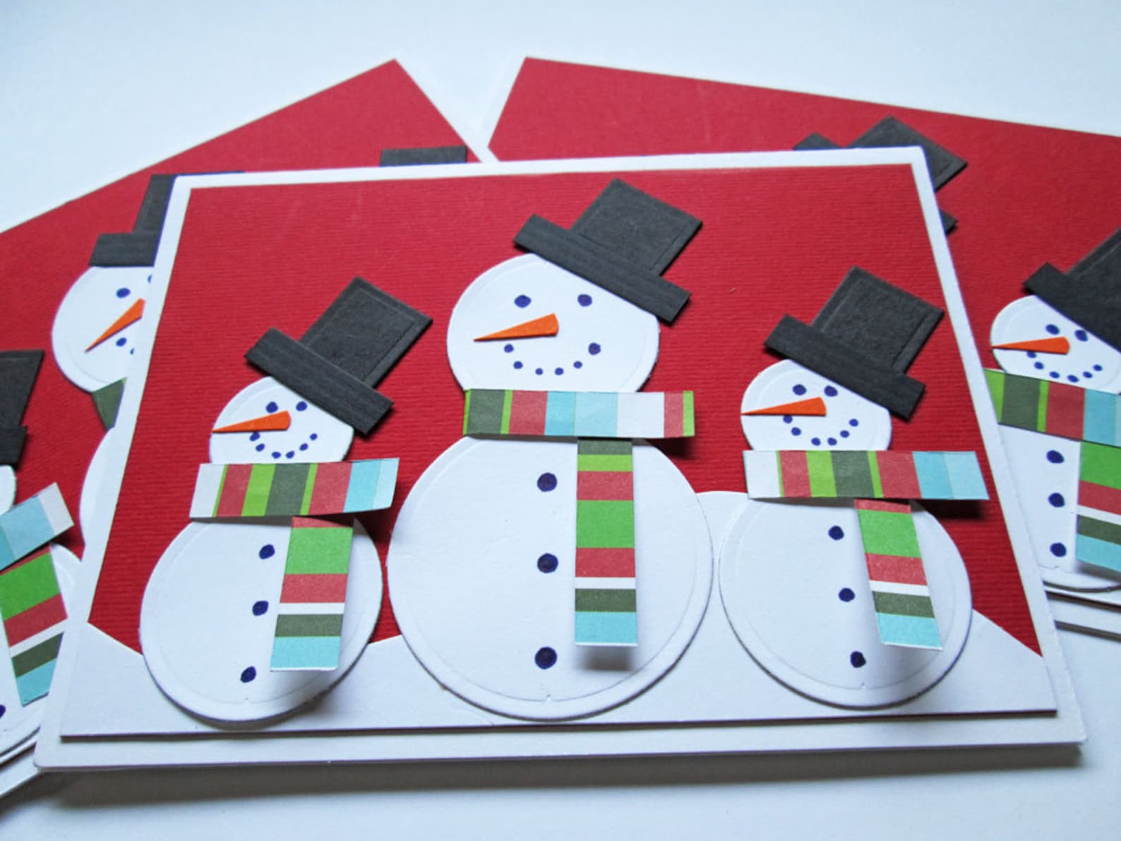 Snowmen Christmas Cards Cute Christmas Card Set Holiday | Etsy UK