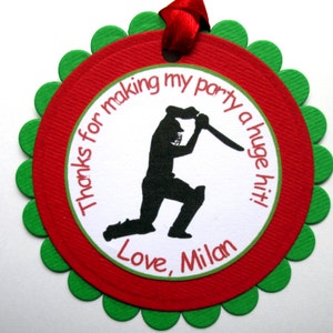 20 Personalized Cricket Gift Tags, Cricket Birthday, Cricket Tags ...