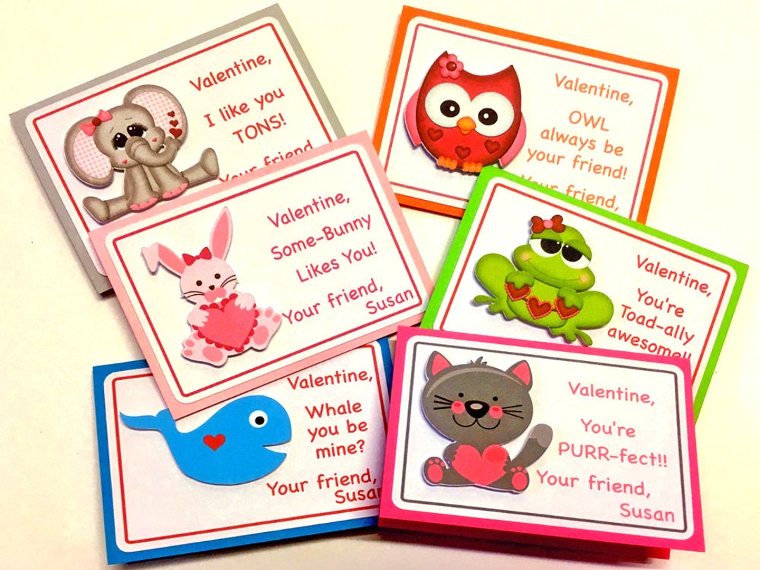 Valentine Treat Bags, Valentine Treat Bag Toppers, Kids Valentines ...