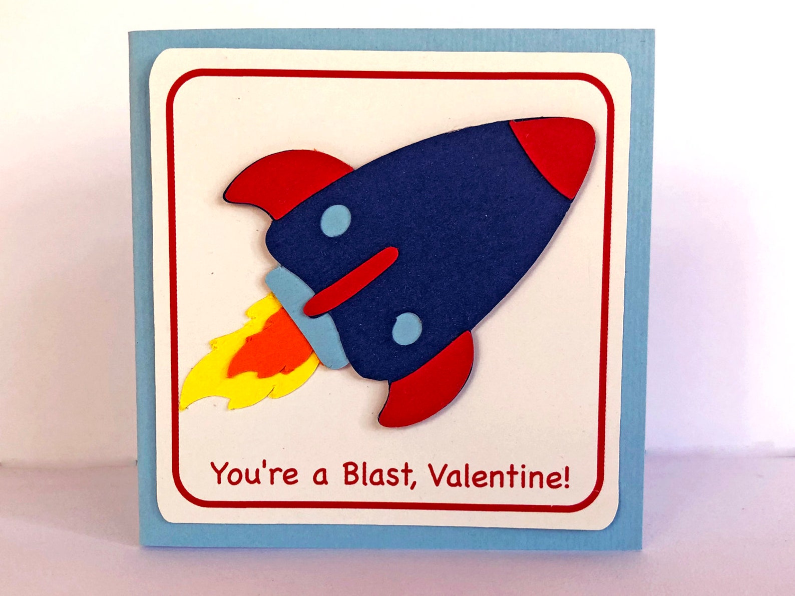 Happy Valentines Day Mini Cards for Kids School and Classroom, Rocket ...