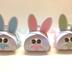 Easter Favor Box, Personalized Easter Treat Box, Easter Bunny Treat Bag ...