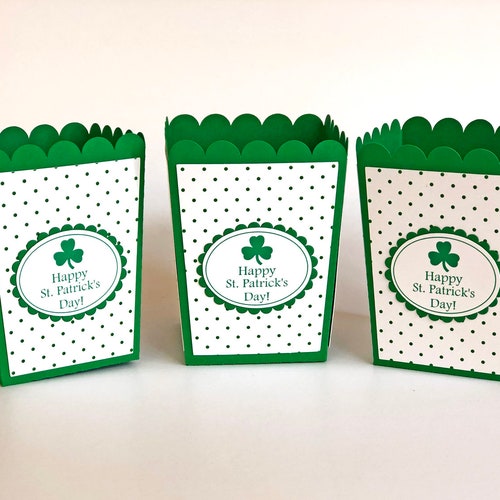 St. Patrick's Day Favor Boxes St Patrick's Party | Etsy