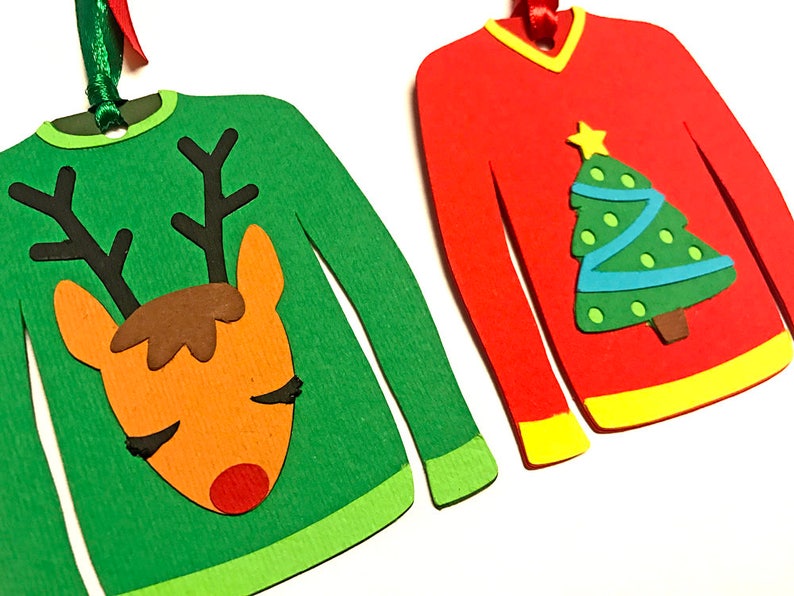 Ugly Sweater Tags Christmas Gift Tags Christmas Favor Tags - Etsy