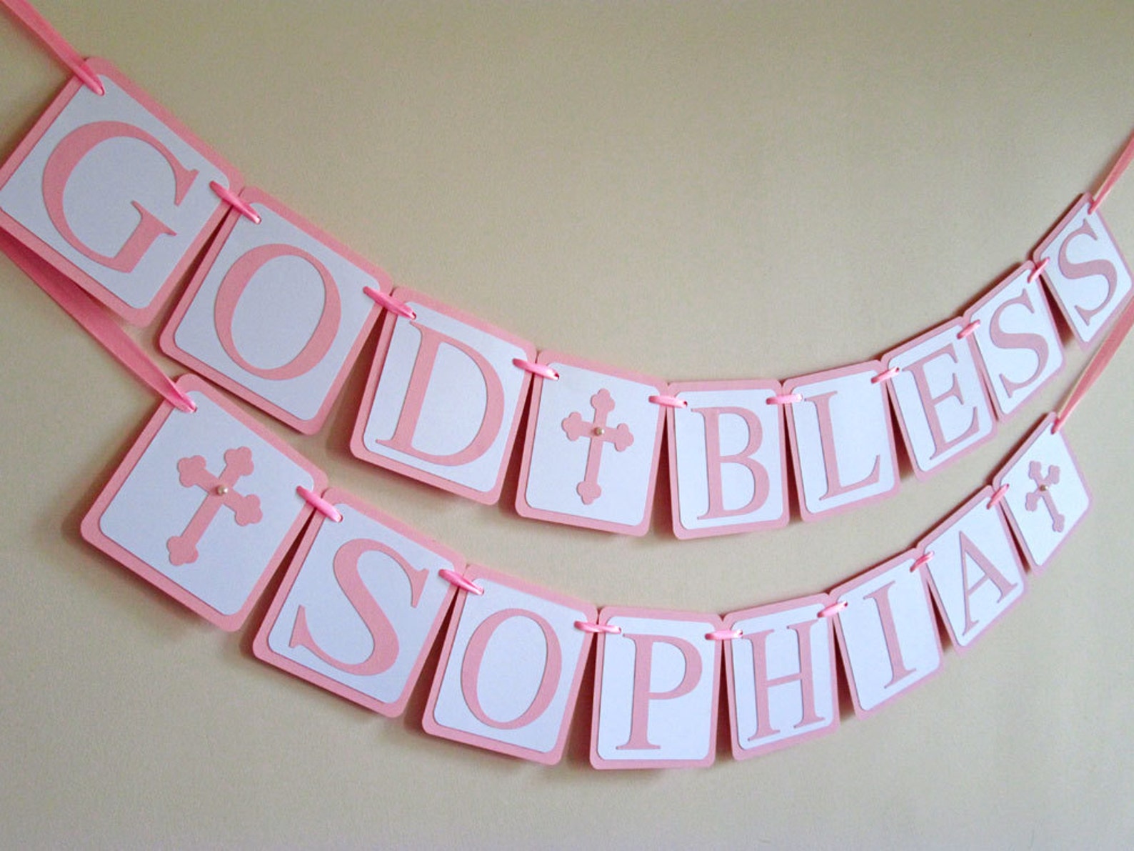 Girl Baptism Banner First Communion Confirmation Christening - Etsy