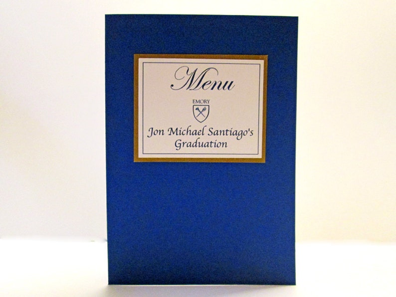 Graduation Menu Cards High School College Graduation Party | Etsy