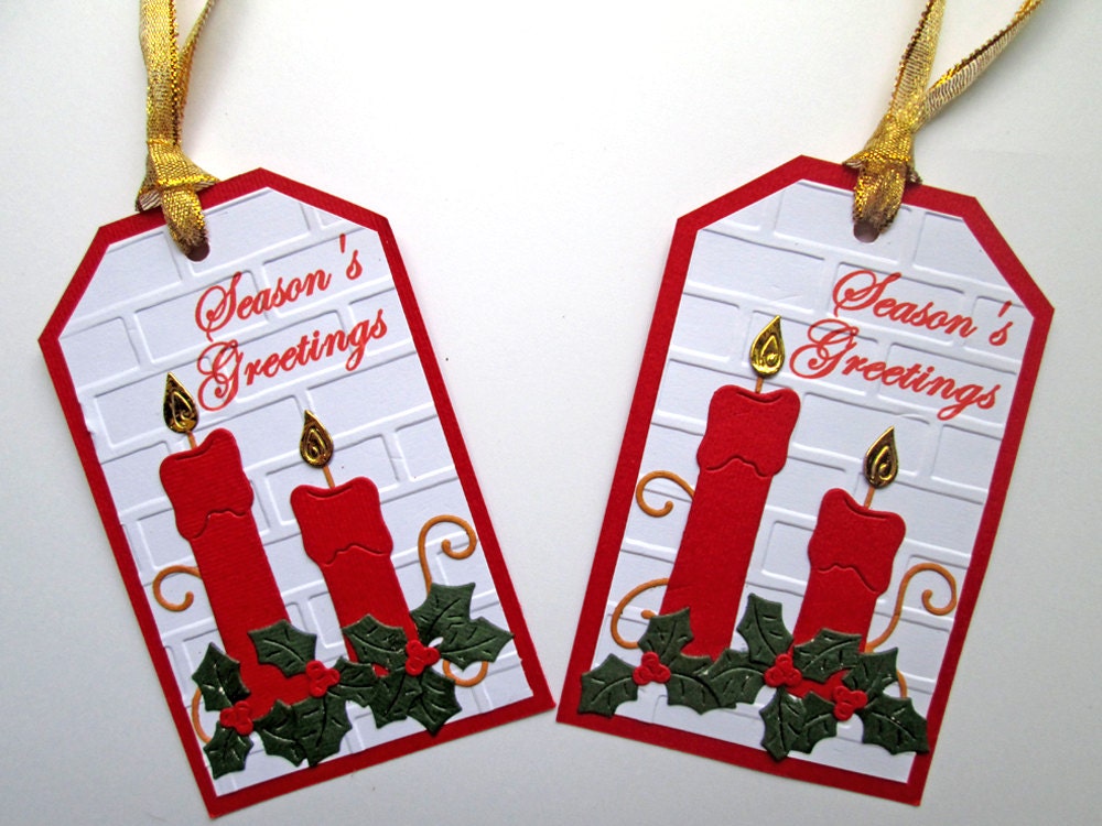 Candles Christmas Gift Tags Christmas Tags Holiday Gift | Etsy