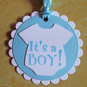20 Blue Baby Shower Favor Tags, It's a Boy Gift Tags - Etsy
