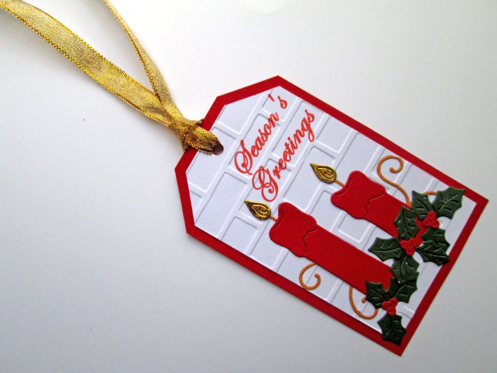Candles Christmas Gift Tags Christmas Tags Holiday Gift | Etsy