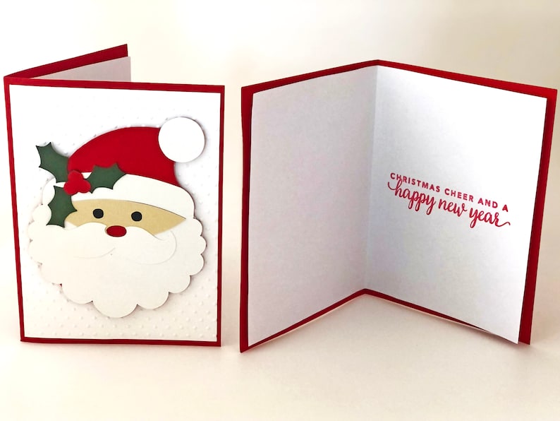 Santa Christmas Cards Holiday Cards Boxed Christmas Card - Etsy