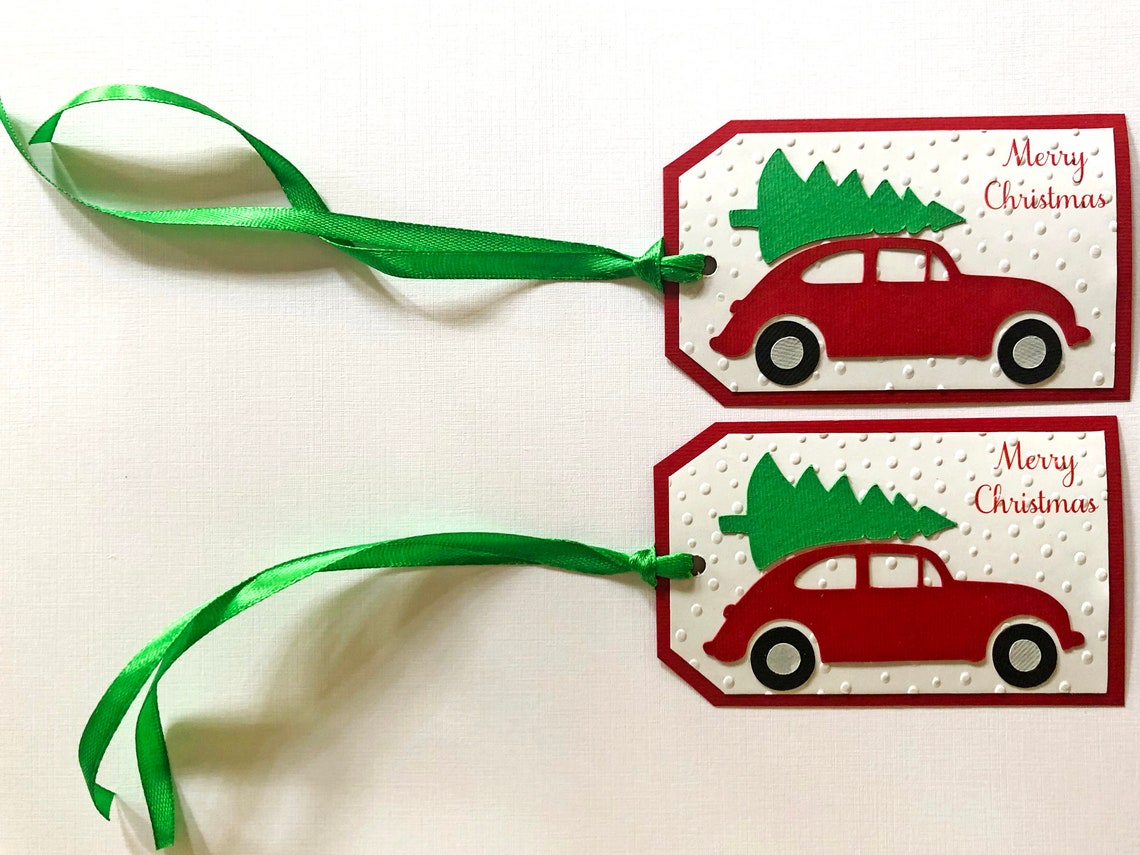 Car Christmas Gift Tags Christmas Tags Christmas Favor Tags - Etsy