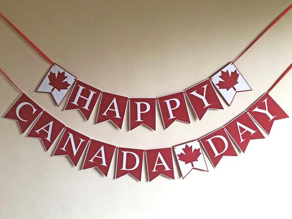 Canada Day Banner Printable Happy Canada Day Party - Etsy