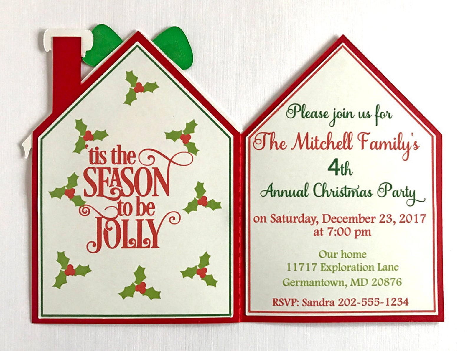 Christmas Invitations Christmas Party Invitations Christmas | Etsy