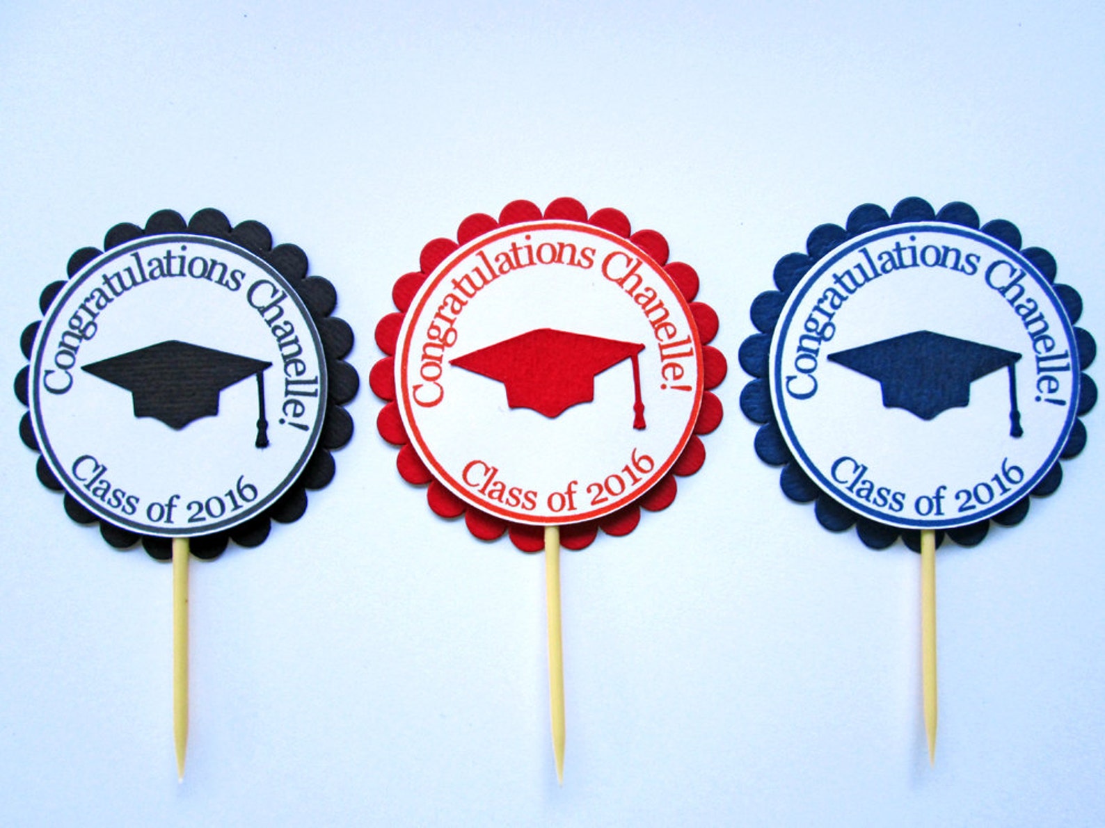 Graduation Cupcake Toppers, Graduaton Party Decorations, Graduation ...
