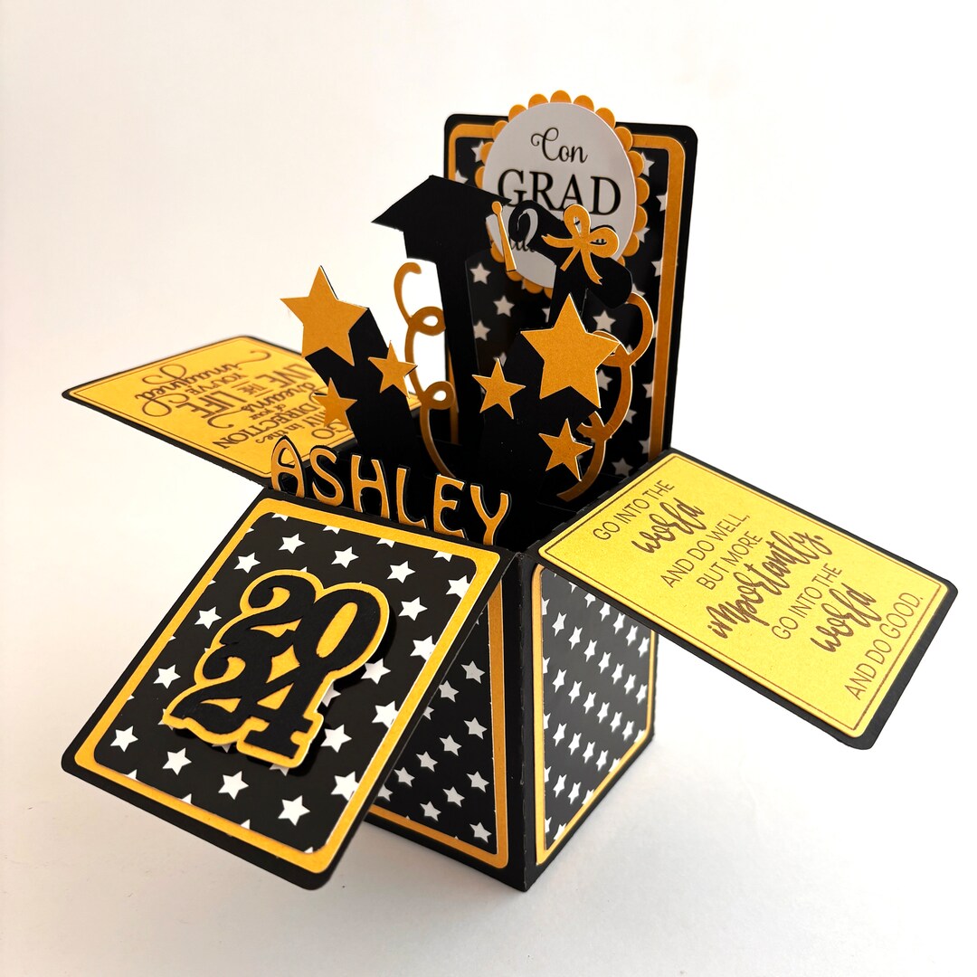 Graduation Pop up Card, Graduation Gift Card Holder, Graduation ...