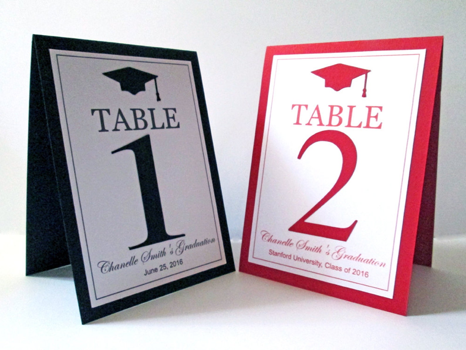 Graduation Table Numbers Graduation Table Cards High School - Etsy