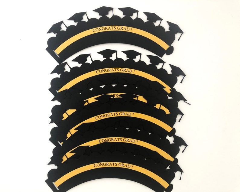 Graduation Cupcake Wrappers, Cupcake Liners, High School, College ...