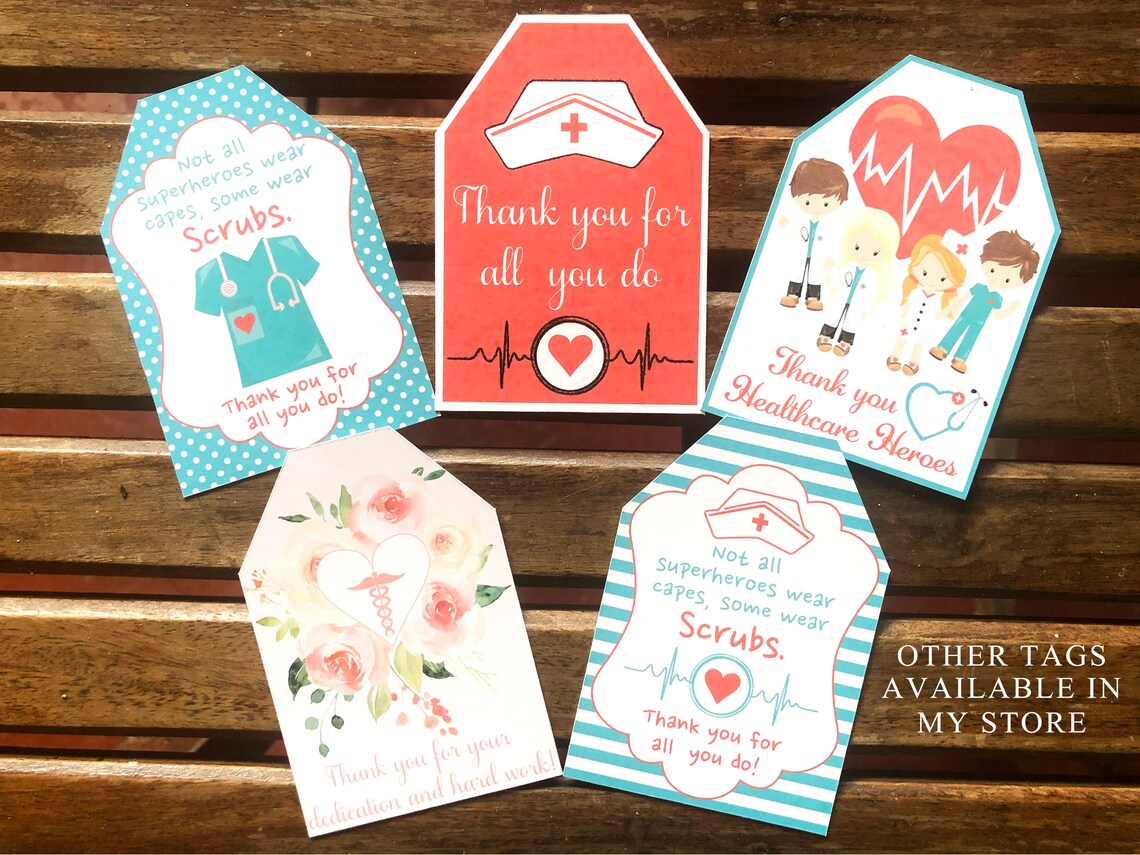 Nurses Week Gift Tags Printable Nurse Thank You Tags Doctor - Etsy