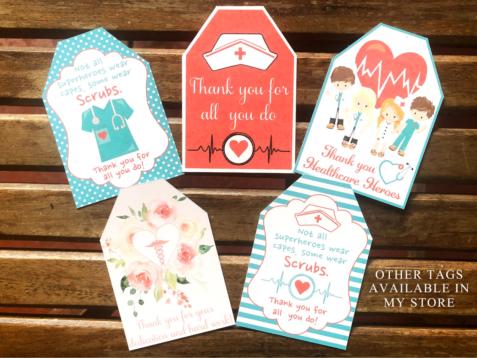 Nurses Week Gift Tags Printable Nurse Thank You Tags Doctor - Etsy