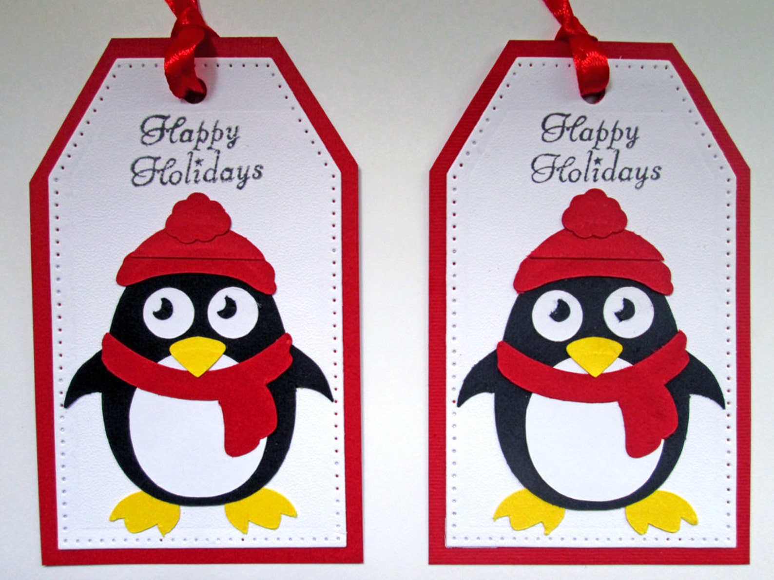 Penguin Christmas Tags Christmas Gift Tags Holiday Gift - Etsy