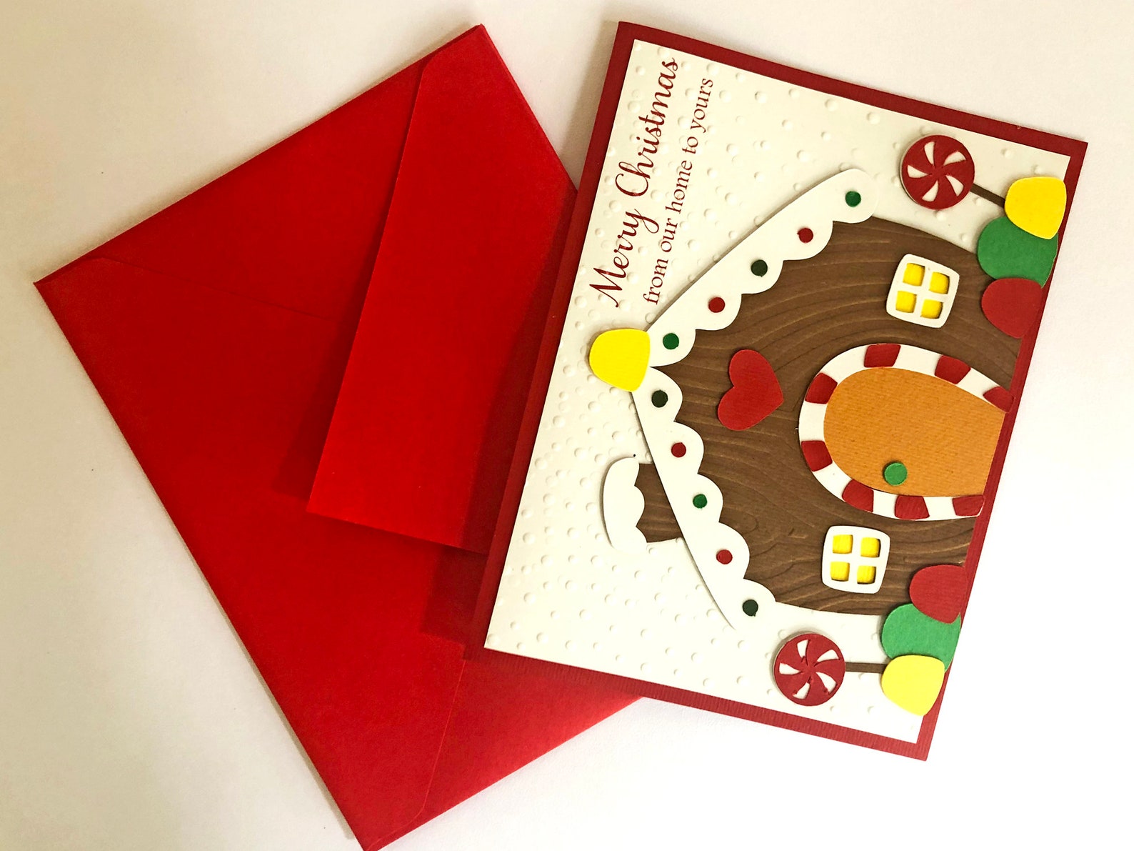 Gingerbread House Christmas Cards Holiday Cards Merry - Etsy