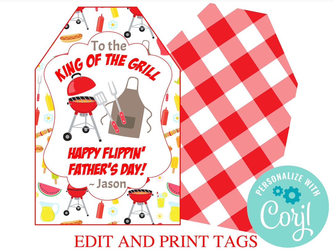 Father's Day Tags Printable, Editable Happy Fathers Day Gift Tag ...