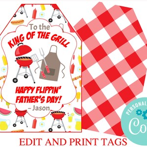 Father's Day Tags Printable, Editable Happy Fathers Day Gift Tag ...