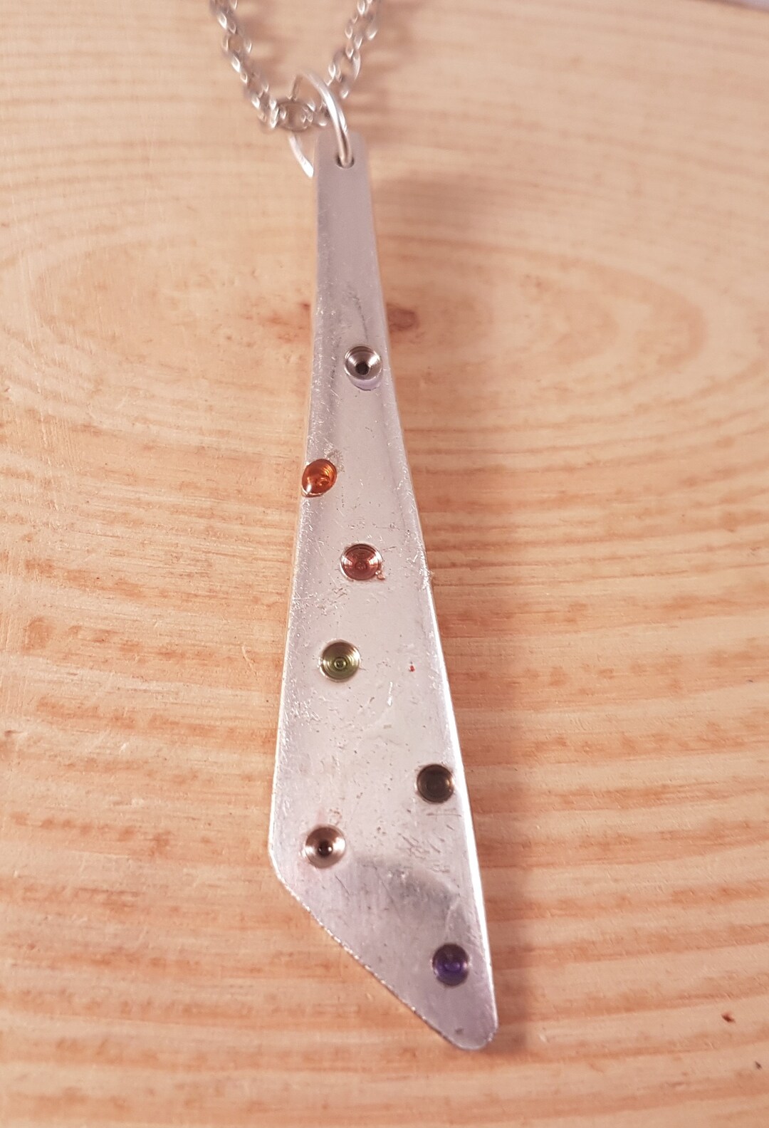 Hand Made Upcycled Silver Plated Sugar Tong Handle Multi Colour Resin ...