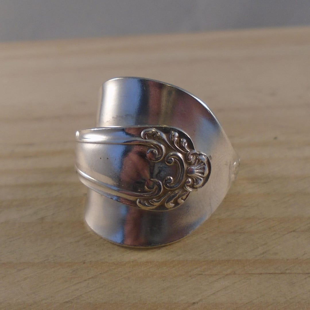 Upcycled Silver Plated Phone Wrap Spoon Ring - Etsy