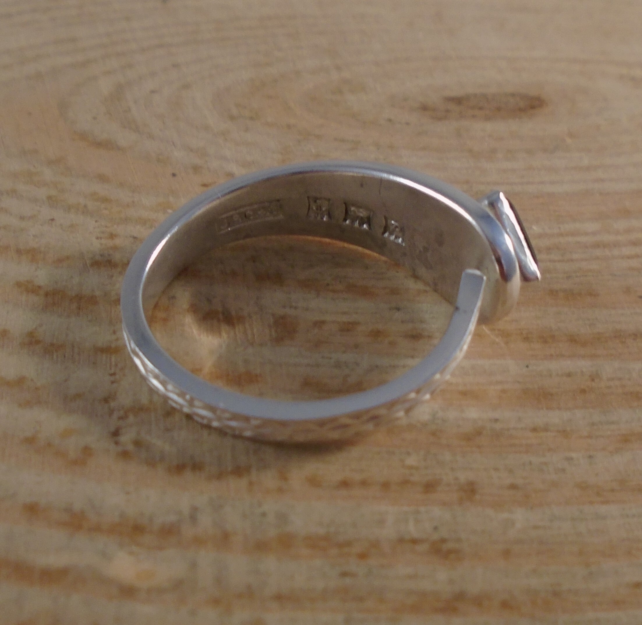 Sterling Silver Upcycled Zig Zag Spoon Handle Ring With Square | Etsy