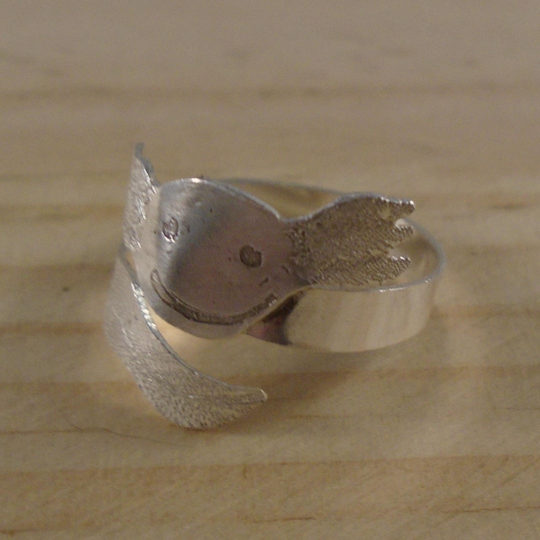 Sterling Silver Adjustable Axolotl Ring - Etsy
