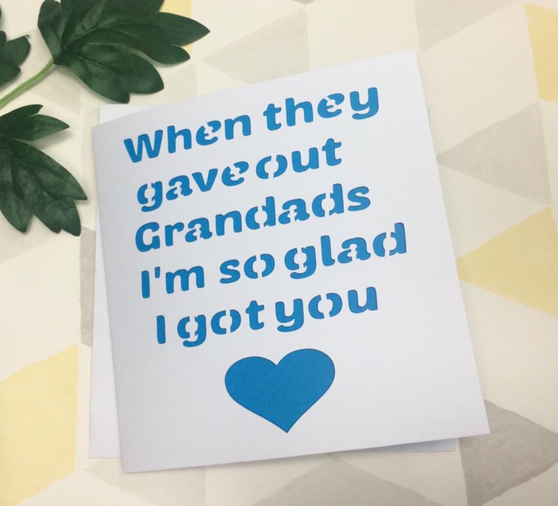 Grandad Card Fathers Day Card Card For Grandad Grandad Etsy