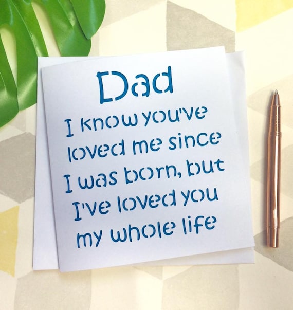 Fathers Day Card Dad Birthday Fathers Day Dad Etsy Uk