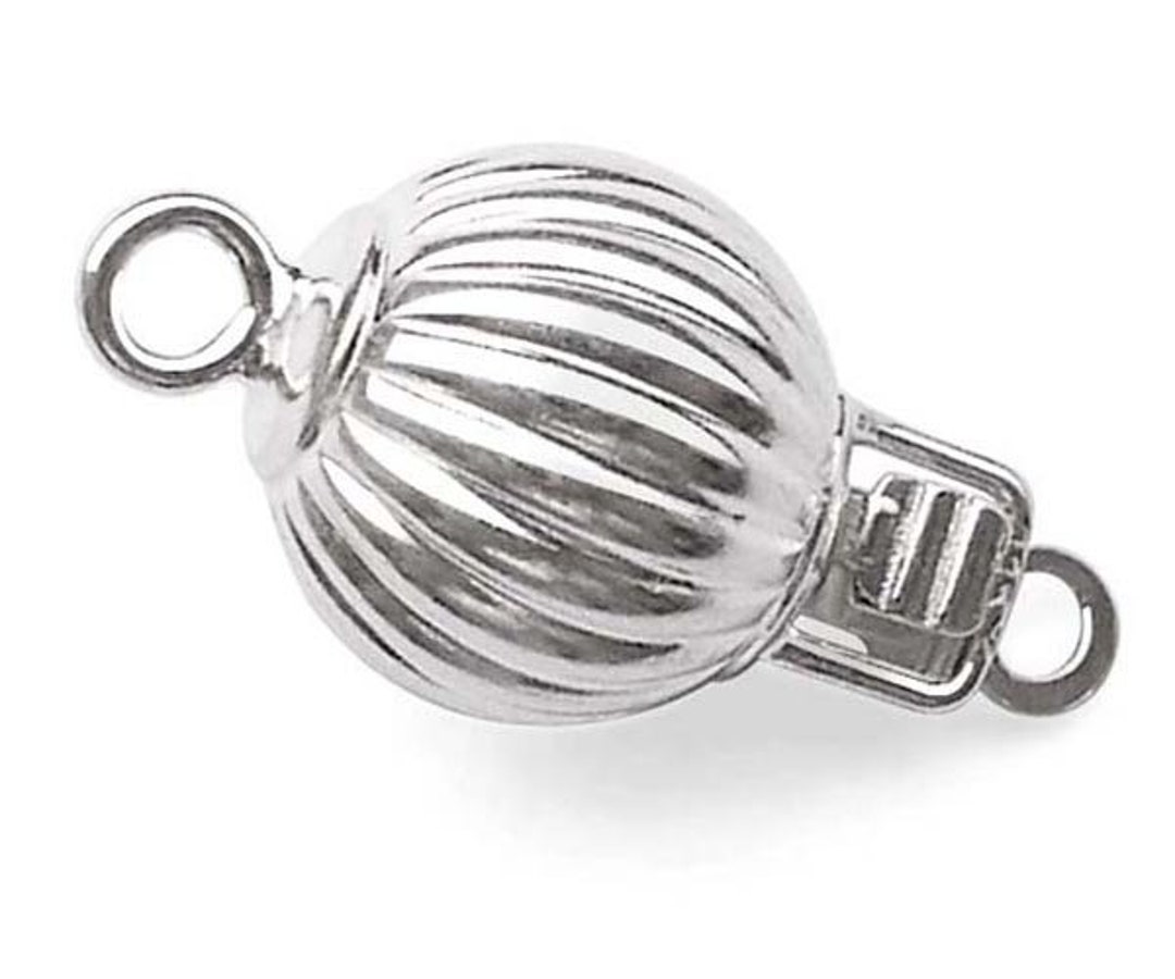 925 Sterling Silver Ball Clasp - Etsy
