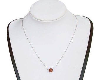 Add a Pearl Necklace 7.5mm AAA Round Pearl on a 14k Gold | Etsy