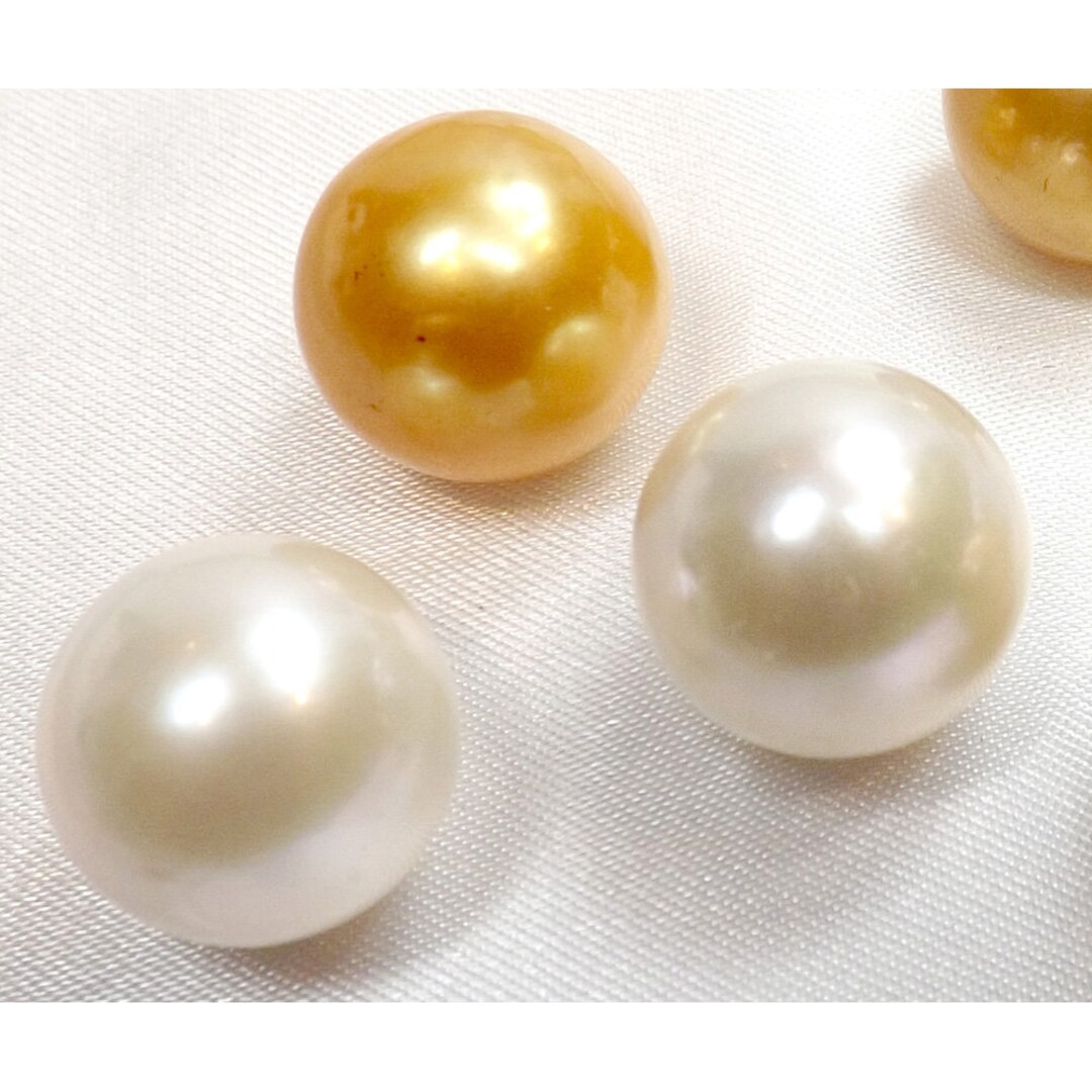 Huge 13-13.5mm Loose Round AAA Pearl Half-drilled for Ring or Necklace ...