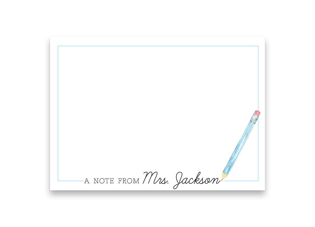 TEACHER NOTECARD | Teacher Stationery | Digital File - Etsy