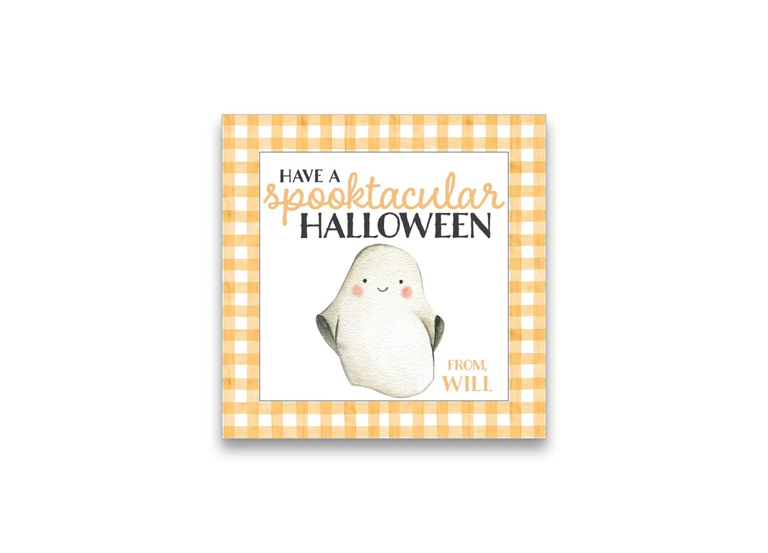 Have a Spooktacular Halloween | Ghost Halloween Gift Tag - Etsy