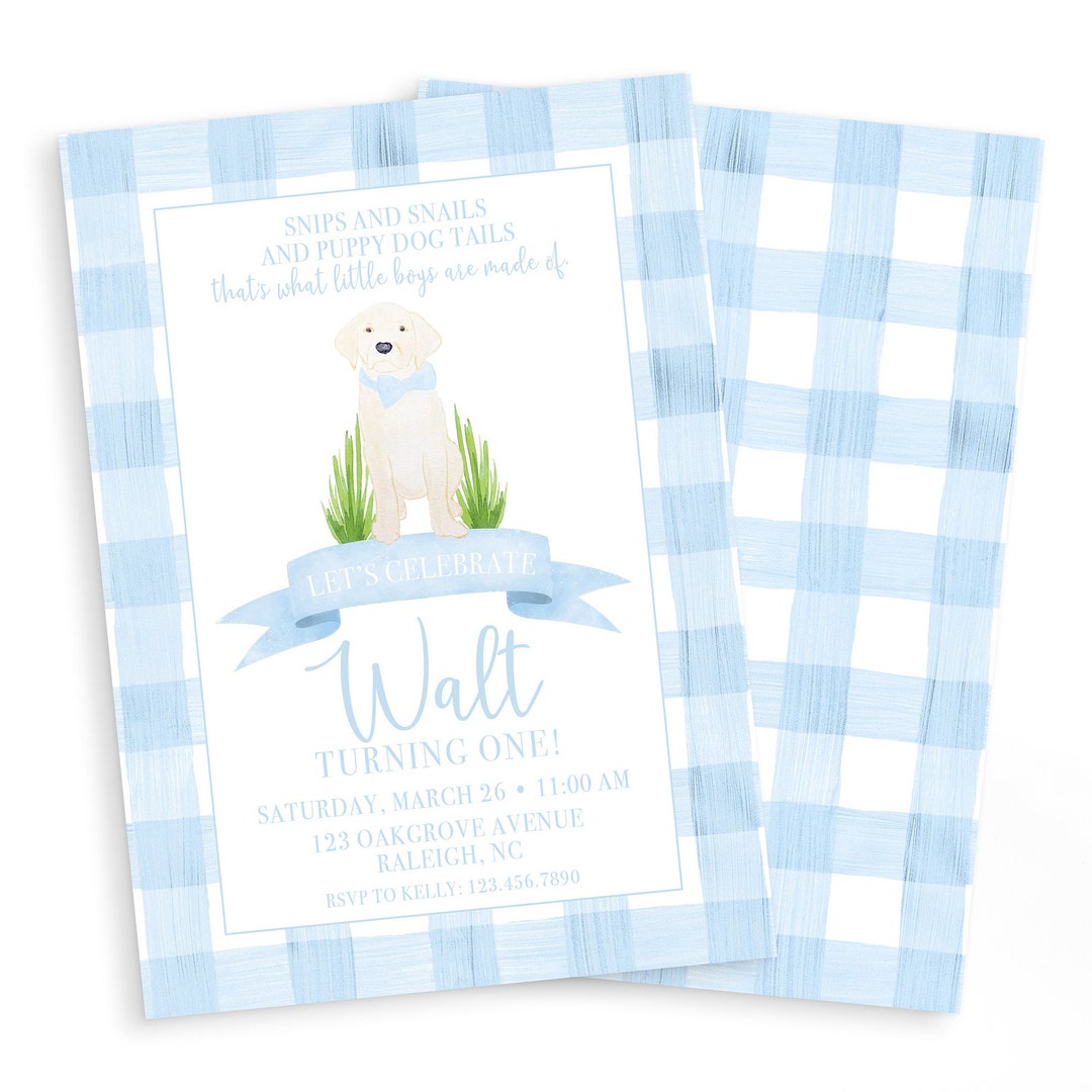 SNIPS & SNAILS | Boy Birthday Invitation | First Birthday | Digital ...