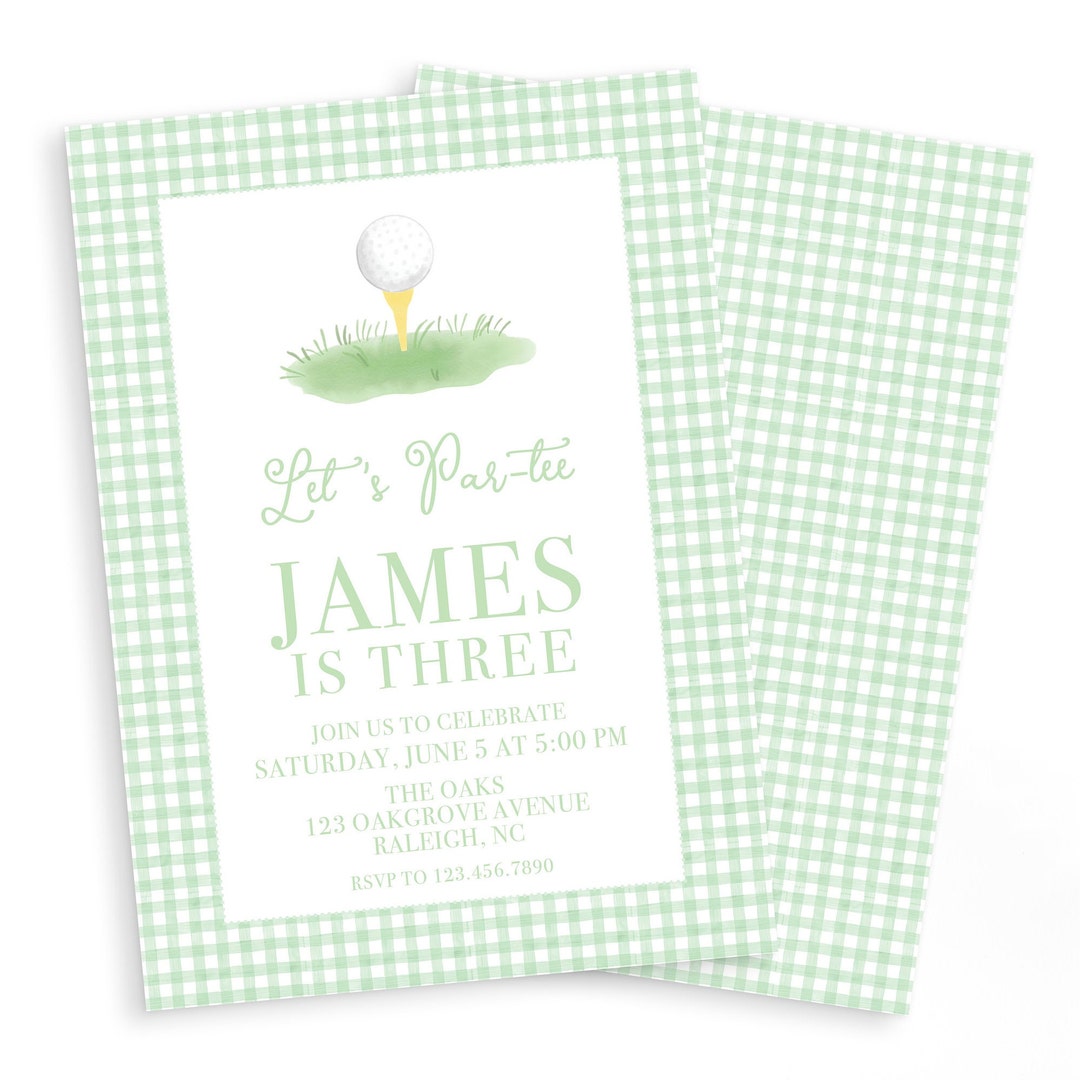 Let's PAR-TEE | Golf Birthday Invitation | Digital Download and Print ...