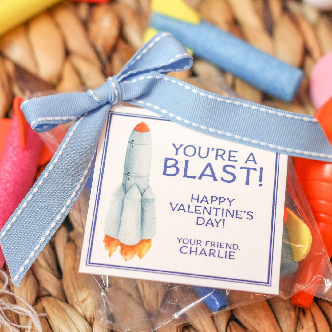 YOU'RE A BLAST | Rocket Valentine Tag - Etsy