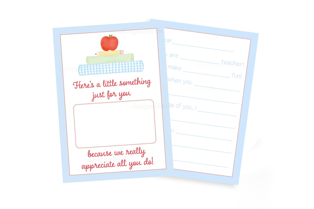 Teacher Appreciation | End of Year Teacher Gift | Gift Card Holder and ...