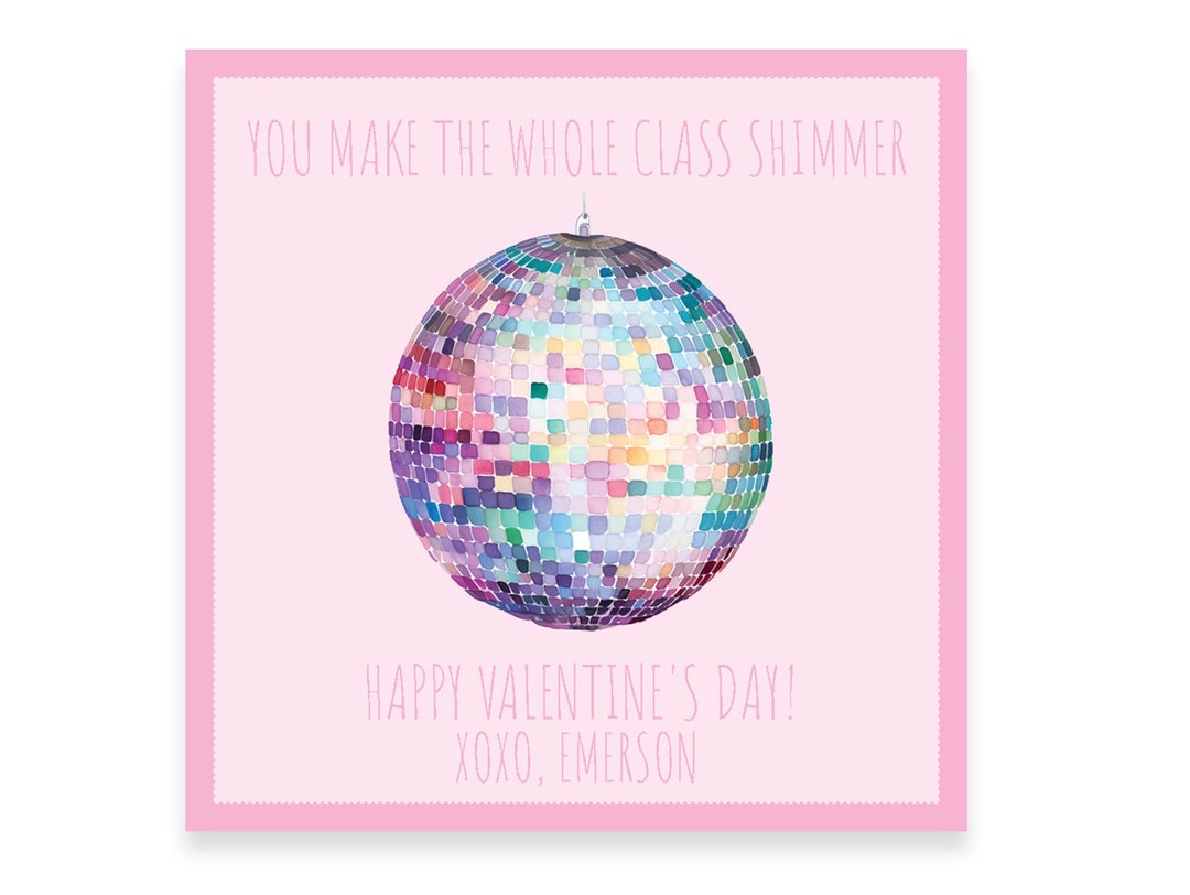 You Make the Whole Class SHIMMER | Watercolor VALENTINE Tag | Digital ...
