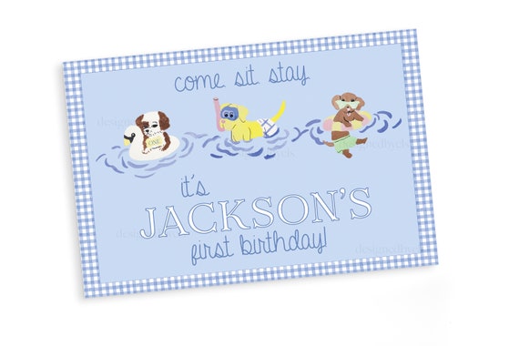 Come Sit Stay Welcome Sign Birthday Backdrop TBBC Inspired | Etsy