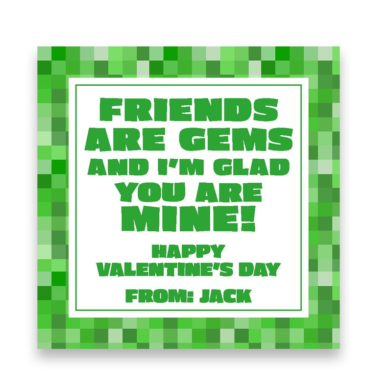 Minecrafts Valentines - Etsy