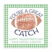 You're a Great CATCH | Watercolor Football VALENTINE TAG - Etsy
