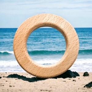 3.14 Inch 80 Mm Round Flat Wood Rings - Beech Wood - Food Safe Finish ...