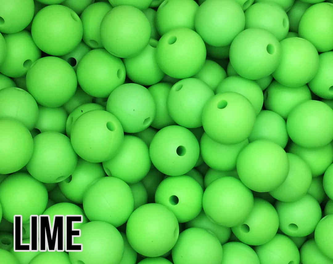 Silicone Beads, 12 Mm Lime Silicone Beads 10-1,000 (aka Light Green ...