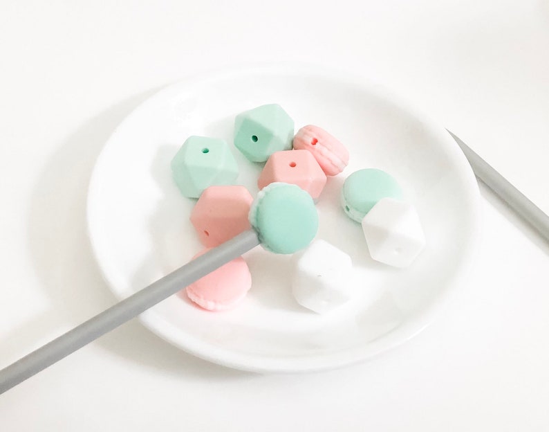 Knitting Needle Stoppers Macaroons Beader Caps Beader - Etsy